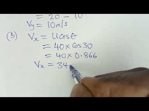 Physics Projectiles || Find Vertical and Horizontal Velocity
