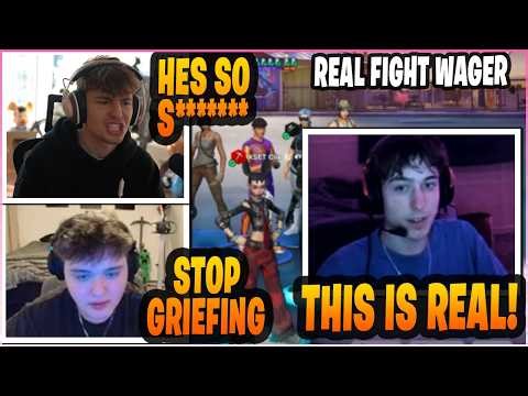 CLIX & HIGGS Challenge PETERBOT To A REAL FIGHT WAGER & It GET SUPER INTENSE! (Fortnite Moments)