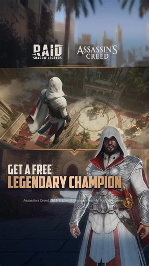 One Creed, every universe - The Assassins have arrived in the RAID Universe. Play now to claim the Legendary Ezio Auditore! | Raid: Shadow Legends