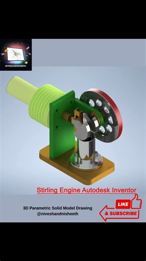 🔩🔥 Stirling Engine Assembly | Autodesk Inventor 2024 🔥🔩 Watch the complete Stirling Engine Assembly come to life through advanced CAD modelling in Autodesk Inventor 2024 ⚙️ This reel highlights a real-world mechanical assembly workflow, created step by step using a bottom-up design approach. 👨‍💻 What’s inside this project: ✅ 30 individual parts ✅ 4 sub-assemblies 1 main assembly ✅ Precise assembly constraints ✅ Professional mechanical design practices Perfect for engineering students, CAD 