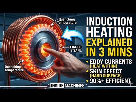 Induction Heating Explained in 3 Minutes | Eddy Currents & Skin Effect | INSIDE MACHINES