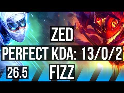 ZED vs FIZZ (MID) | Perfect KDA: 13/0/2 | EUW Master | 26.5