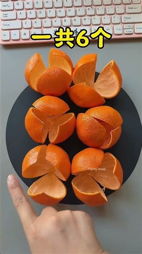 Rose flower made from orange. #shortsvideo