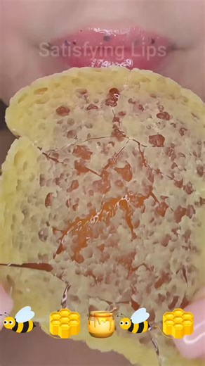 ASMR Satisfying Eating Honey Foods 🍯 #asmr #honey #satisfyinglips | ASMR