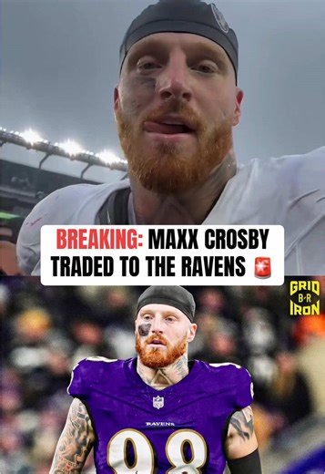 Raiders are trading Maxx Crosby to the Ravens in exchange for 2026 and 2027 first-round picks, per Adam Schefter 🚨 (via @Las Vegas Raiders) The trade cannot be processed until next week #nfl #football #maxxcrosby #baltimoreravens #raiders