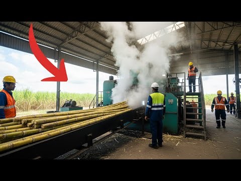 Inside the Sugarcane Processing Plant: From Sugarcane Plants to Refined White Sugar (Full Process)