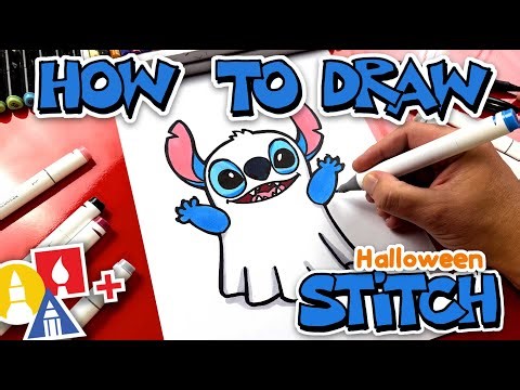 How To Draw Stitch In A Ghost Costume