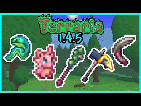 Terraria 1.4.5 - How To Get ALL NEW WEAPONS (Whips, Crossover Content and more)