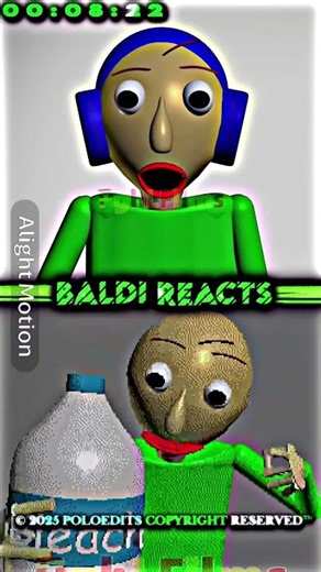 Baldi Reacts To Baldi Puts Bleach In His Eyes Remake #baldibasics #baldi VIDEOs By ‪@PghLFilms‬