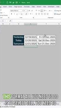 Excel TODAY Function | Get Today, Yesterday & Tomorrow Dates