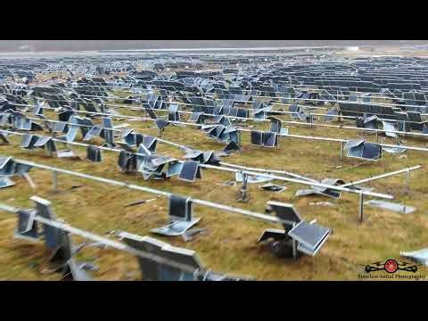 Tornado Hits Solar Farm Wheatfield, IN Everything Wiped Out 6K Drone Footage March 11