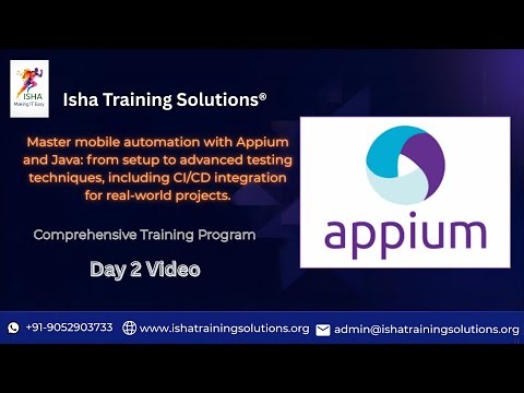 Master Mobile Automation with Appium Day 2 on 24th Dec 2025 contact us +91 90529 03733 to enroll.