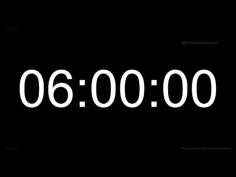 6 Hour Timer ⏱️ | Clean & Simple Countdown | Long 4K HD Timer Video | Timers For Everyone