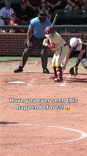 You don't see that every day 😅 #floridastateseminoles #accsoftball #collegesoftball