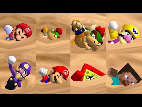 All Characters New Game Over Animations by Quicksand in Super Mario