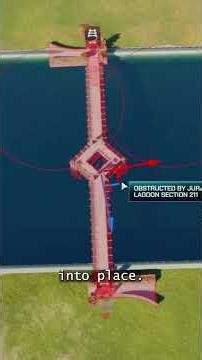 🔲 I Made A "Functional" Lagoon Bridge In Jurassic World Evolution 3 #shorts