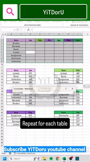 Excel Automatic Data Consolidation | Combine Multiple Sheets in One Click 🔥 | Excel Advanced Trick