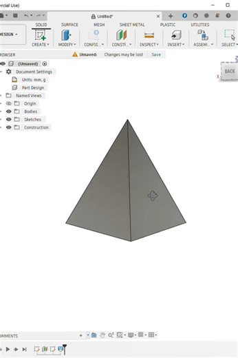 Tetrahedral Shape in Fusion 360 | Basic Shapes for Beginners | Basic Shapes in Fusion 360