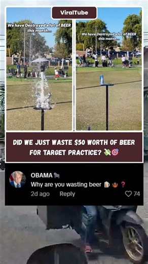 $50 Beer Explodes for Target Practice! Is this a waste? 💸🤯 #Beer #Shorts #Funny