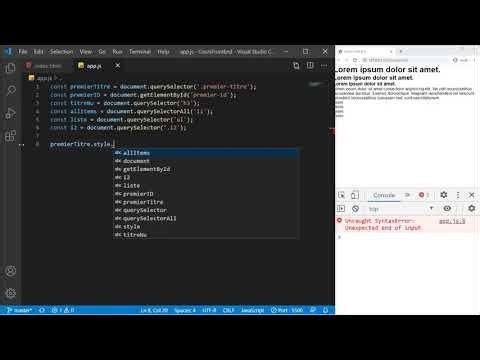233 Styliser un élement du DOM