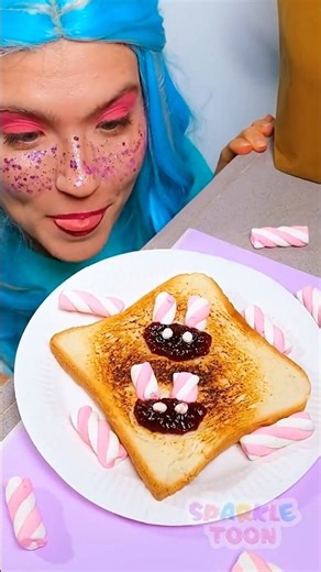 Cook Yummy Bunny Toast for KIDS 🐰💗 #KidsVideo