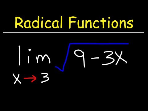 One Sided Limits of Radical Functions