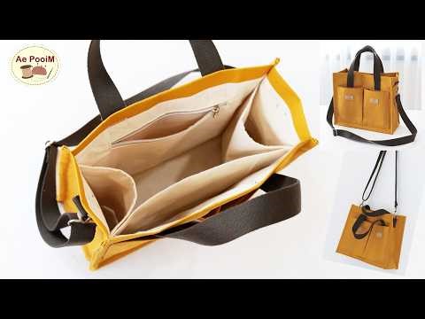 🌸 Easy Tote Bag Sewing Tutorial With Pockets 👜
