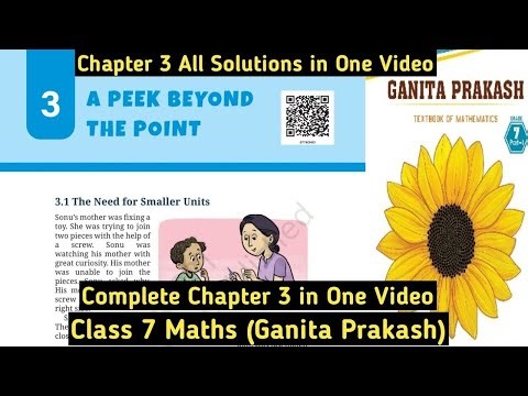 Class 7 Maths NCERT | Ganita Prakash | Chapter 3 All Solutions in One Video| A Peek Beyond The Point