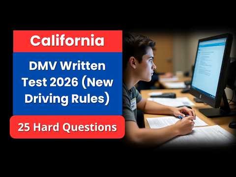 California DMV Written Test 2026 | 25 Questions & Answers (New Driving Rules)