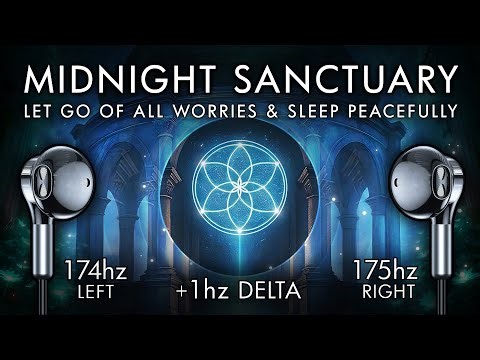 Midnight Sanctuary - 1 Hz Delta Wave Binaural Beats - Let Go of All Worries & Sleep Peacefully