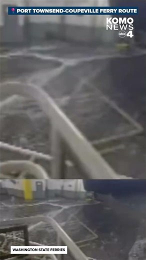 Huge waves and strong winds batter Washington state ferry