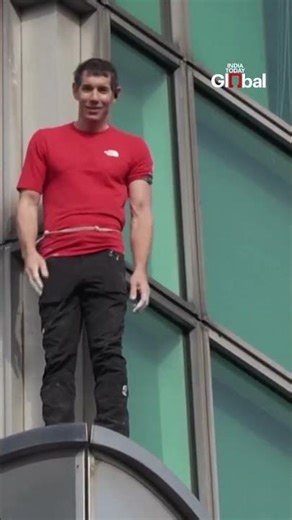 American Rock Climber Alex Honnold Free-Soloes Taipei 101 Without Ropes | Historic Climb