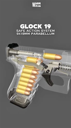 Glock 19 Safe Action Internal Animation #Shorts