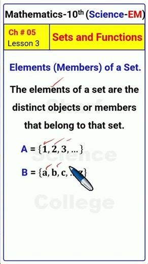 Elements of a Set | Math Class 10 Unit 5 (Sets and Functions)