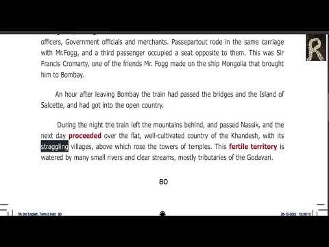 Journey by Train -Lesson Reading Practice -&7th Standard English Term 3 Lesson 1