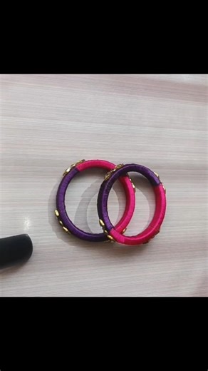Handmade Bangles Design | Silk Thread craft ✨ #diybangles #indianhandicrafts #shorts