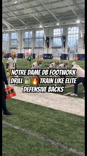 Notre Dame DB Footwork Drill 🔒🔥 Train Like Elite Defensive Backs #dbdrills