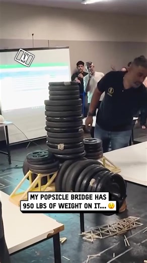 Popsicle bridge shows the true power of the triangle🔺💪 | triangle