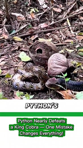 Python Almost Defeats a King Cobra… Until One Mistake Changes Everything! #kingcobra #python
