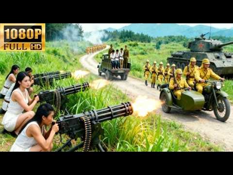 village girl turned out to be the strongest agent, wiping out all invading Jap with an machine gun!