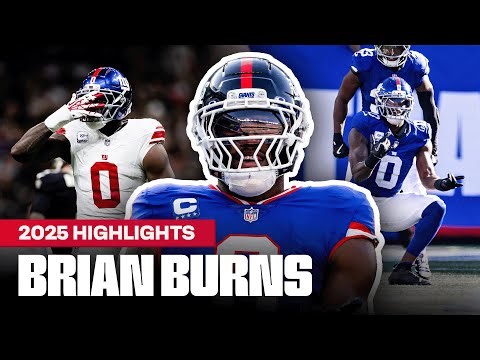 Brian Burns Top 2025 Season Highlights | New York Giants