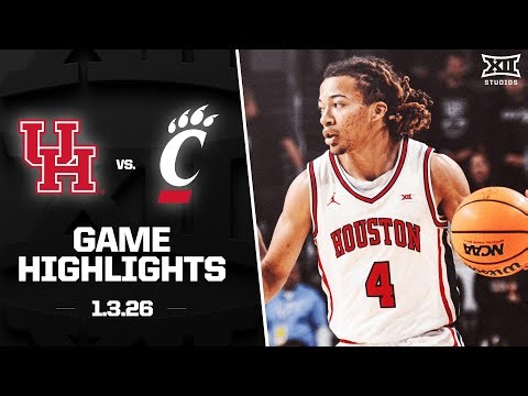 #8 Houston vs. Cincinnati Game Highlights | 2025-26 Big 12 Men's Basketball