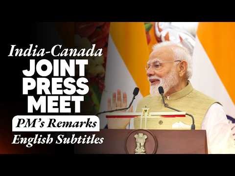 PM Modi’s remarks during the joint press meet with PM Mark Carney of Canada| Eng Subtitles