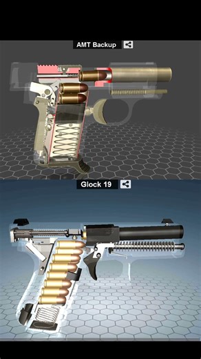 AMT • G19 🎮Steel vs Tiny In Gaming Shorts #animation #comparison #faceoff #reload #tiny #dailyshorts
