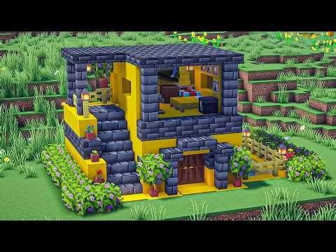 How to Build an EASY Modern Stone House in Minecraft Survival