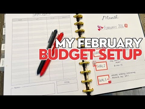 My February Budget Setup #budgetplanner #monthlysetup