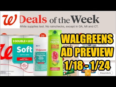 WALGREENS AD PREVIEW (1/18 - 1/24)