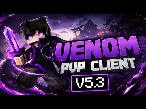 Venom V5.3 Texture Pack For MCPE 1.21+ | PvP + Fps Boost Texture Pack ⚡
