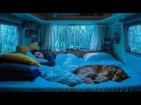 Heavy Rain & Thunderstorm in Cozy Car ⛈️ ASMR Sounds for Deep Sleep & Stress Relief