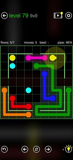 Flow Free - Walls - Courtyard Pack - Level 79 (9x9)